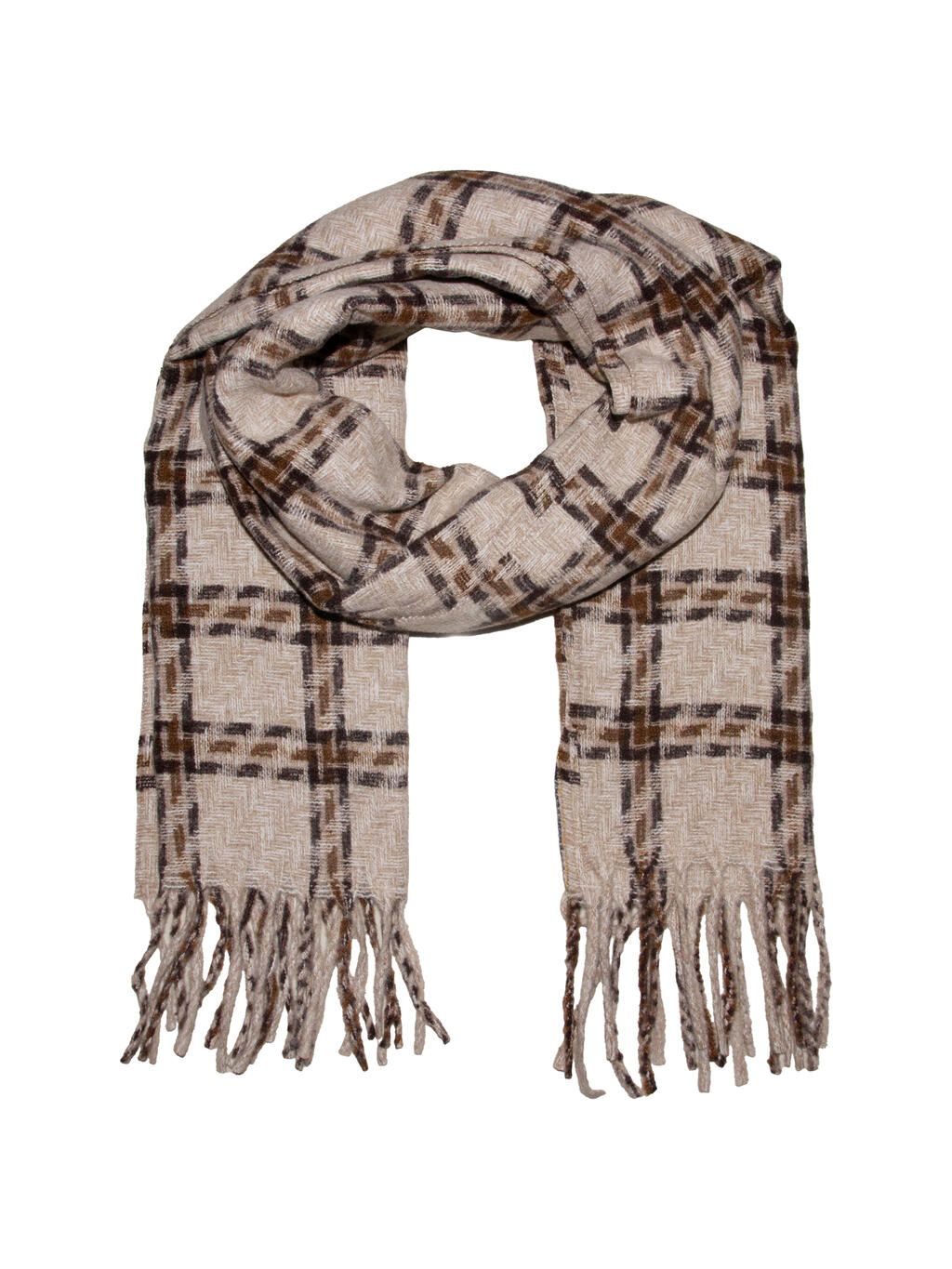 Skjerf "Chanel look" 65x200 beige Høst - IntexSkandia as